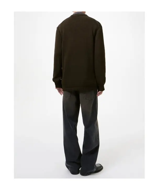 Our Legacy Textured Button-up Cardigan - Black Coffee