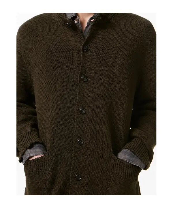 Our Legacy Textured Button-up Cardigan - Black Coffee