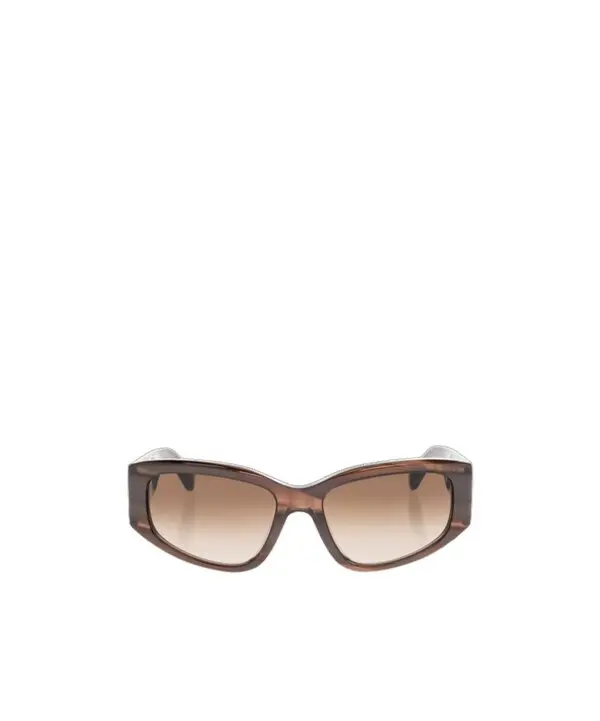 Balenciaga Rectangle Frame Sunglasses - Brown