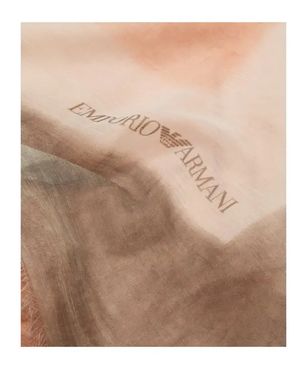 Emporio Armani Logo Print Scarf