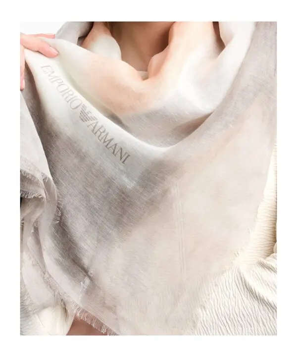 Emporio Armani Logo Print Scarf