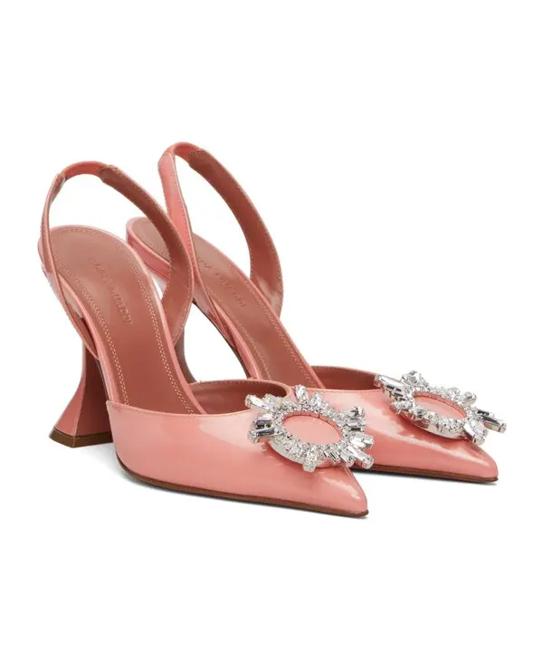 Amina Muaddi Begum Sling 95 Crystal-embellished Pointed-toe High-heeled Sandals