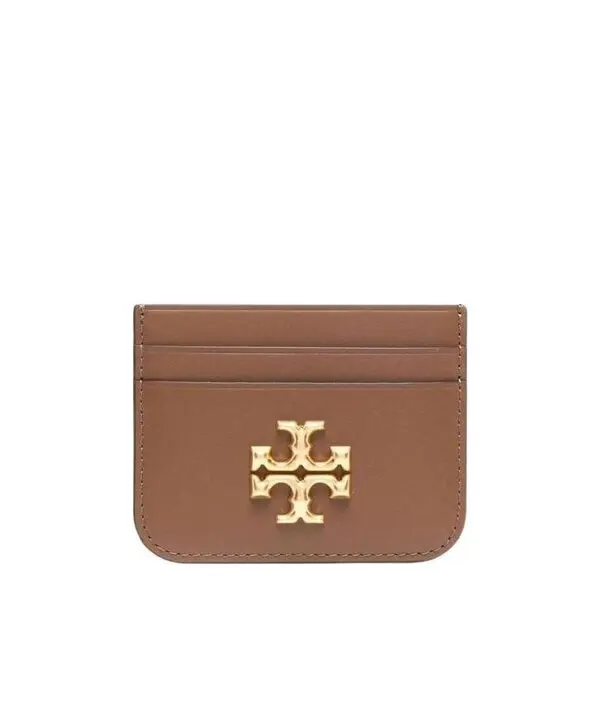 Tory Burch Eleanor Logo-plaque Cardholder - Brown