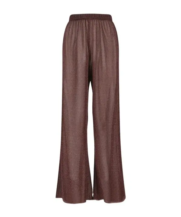 Oseree Lumière Sequin Embellished Wide-leg Pants - Red