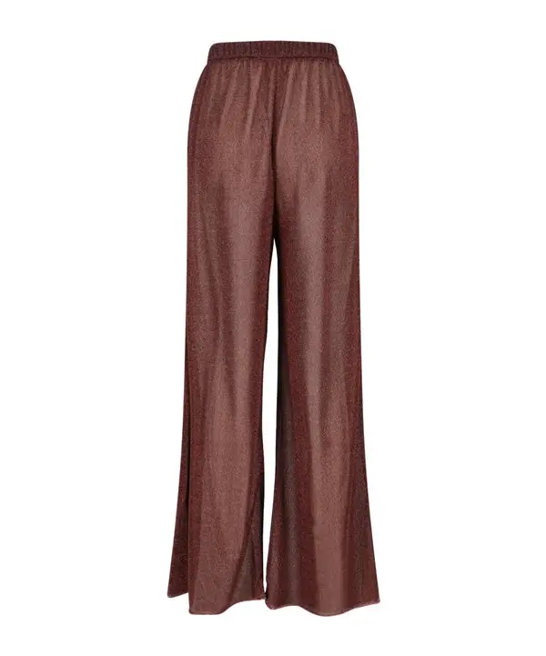 Oseree Lumière Sequin Embellished Wide-leg Pants - Red