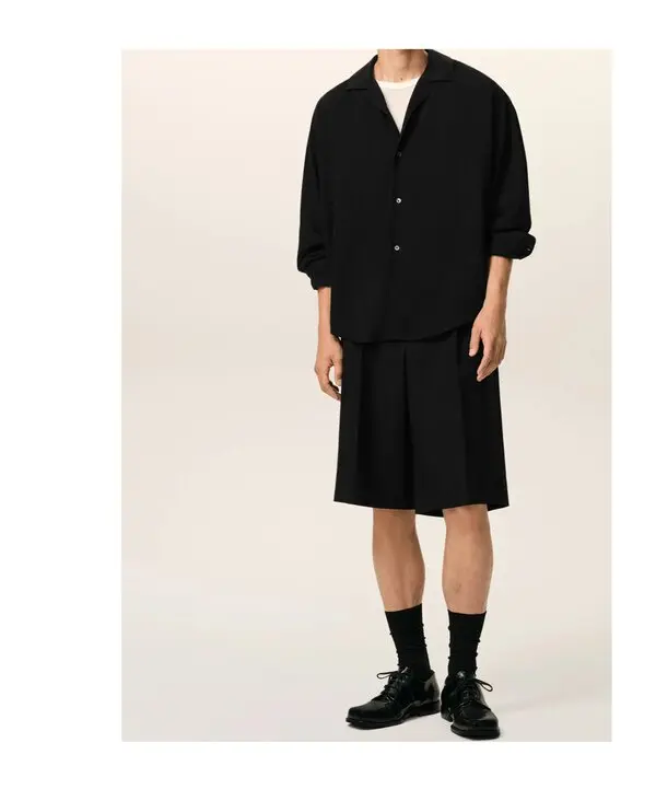 Ami Boxy Camp-collar Shirt