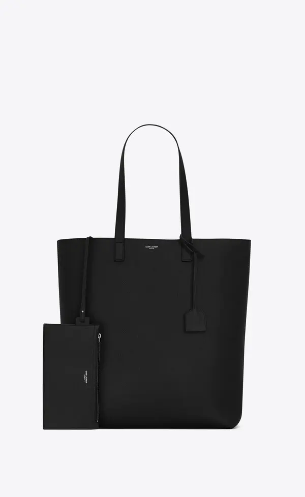 Saint Laurent Logo Detailed Tote Bag - Black