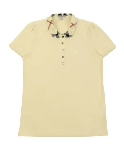 Burberry Short Sleeve Polo Shirt - Nude
