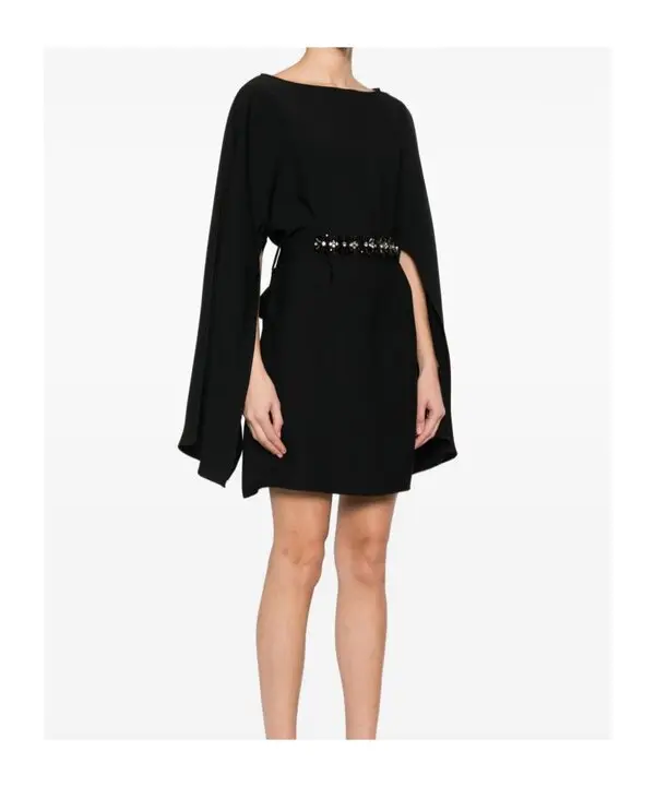 P.a.r.o.s.h Cape Dress With Embellished Belt