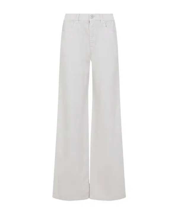 Brunello Cucinelli Monili Detailed Wide-leg Trousers - Chalk