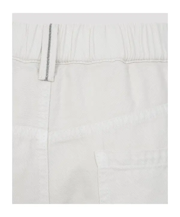 Brunello Cucinelli Monili Detailed Wide-leg Trousers - Chalk