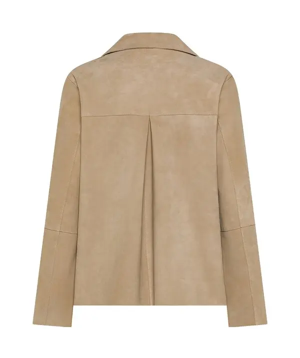 Seventy Suede Lapel Collar Jacket - Nude