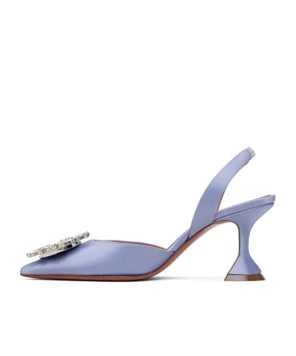 Amina Muaddi Begum Sling 70 Pointed-toe High-heeled Sandals - Lavender