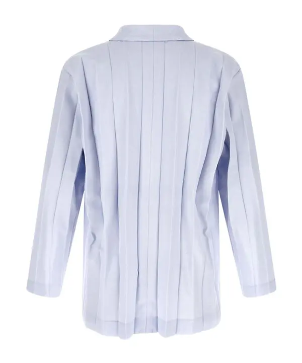 Issey Miyake Homme Plissé Single-breasted Suit Jacket With Accordion Pleats - White