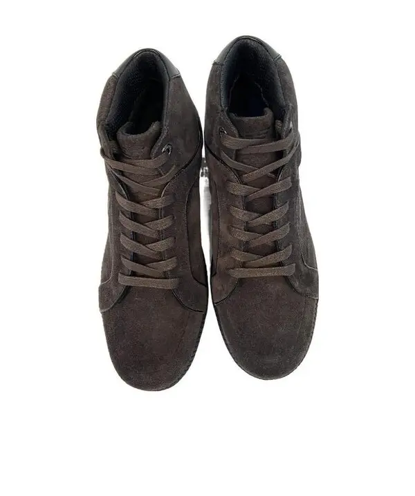 Emporio Armani Casual High Top Sneakers With Logo Detail - Black