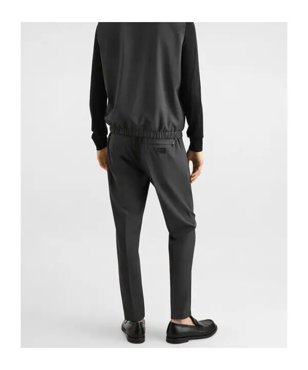 Dolce & Gabbana Topstitched Drawstring Trousers - Grey