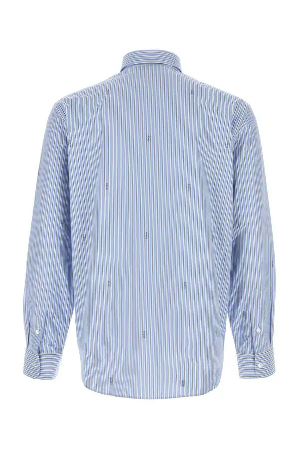 Gucci Striped Poplin Shirt - Light Blue