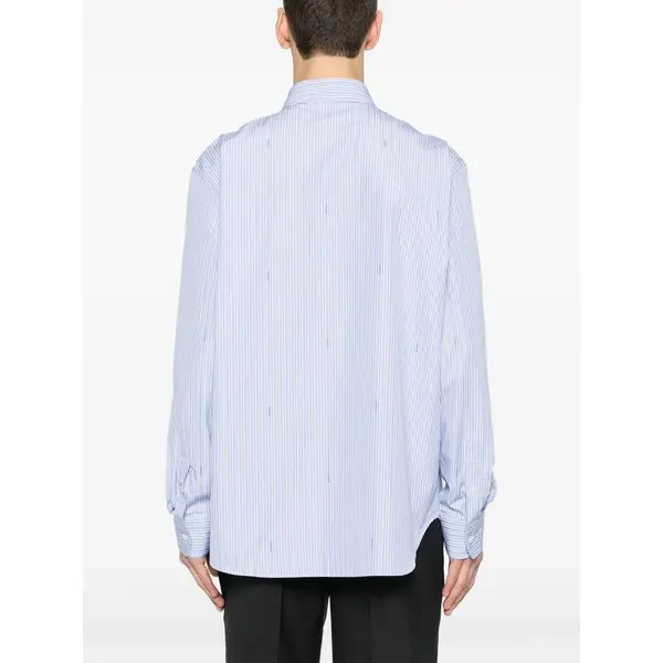 Gucci Striped Poplin Shirt - Light Blue