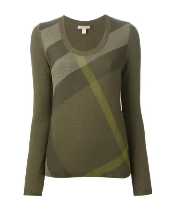 Burberry Round Neck Long Sleeve Sweater