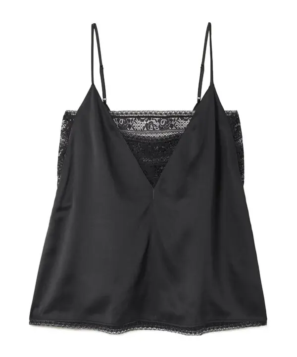 ERES Pensée Lace-trim Silk Camisole - Black