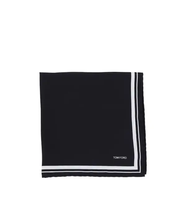 TOM FORD Frame Pocket Square Scarf - Black