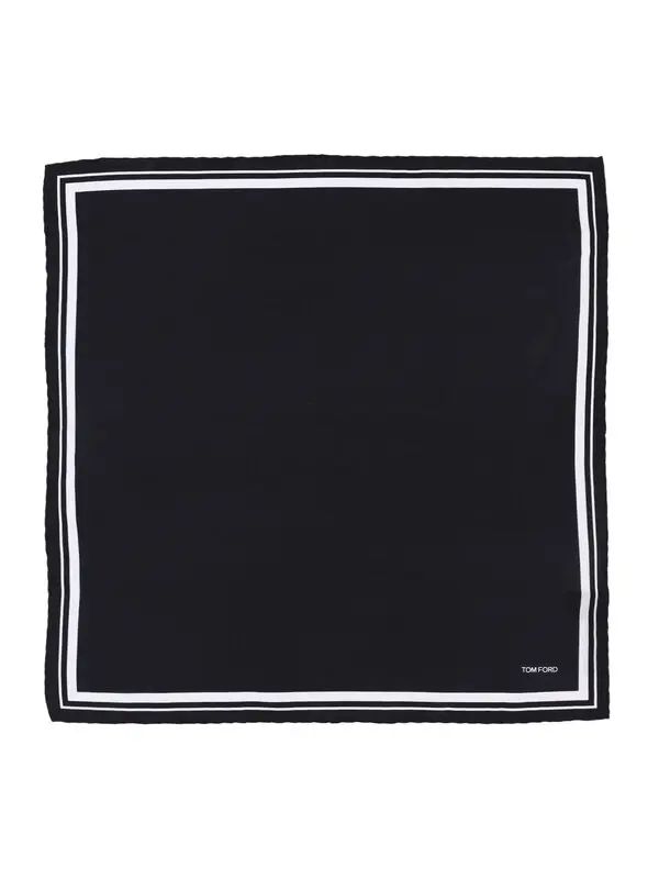 TOM FORD Frame Pocket Square Scarf - Black