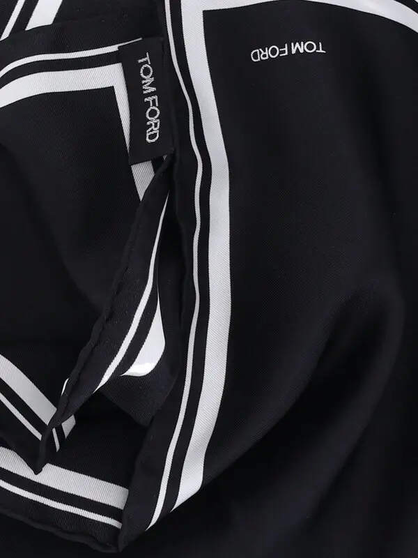 TOM FORD Frame Pocket Square Scarf - Black