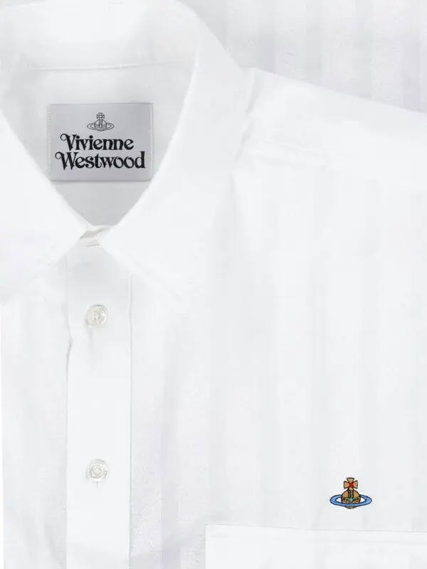 VIVIENNE WESTWOOD Orb Embroidered Striped Shirt