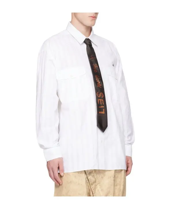 VIVIENNE WESTWOOD Orb Embroidered Striped Shirt