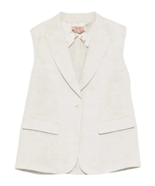 TWINSET Single-breasted Gilet With Flap Pockets
