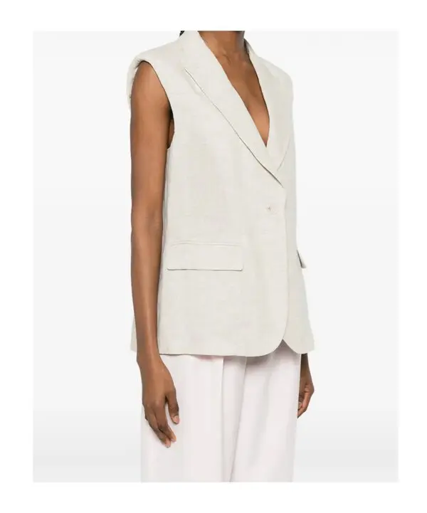 TWINSET Single-breasted Gilet With Flap Pockets