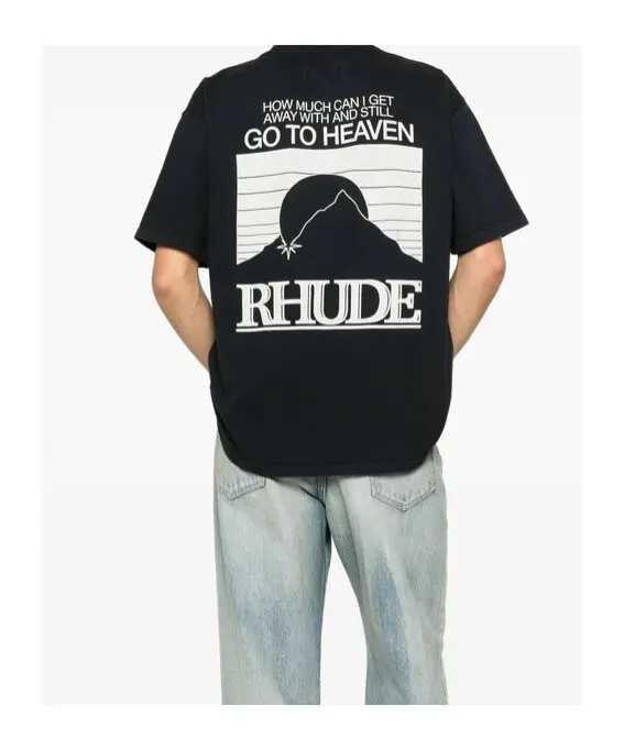 Rhude Graphic Short Sleeved T-shirt - Black