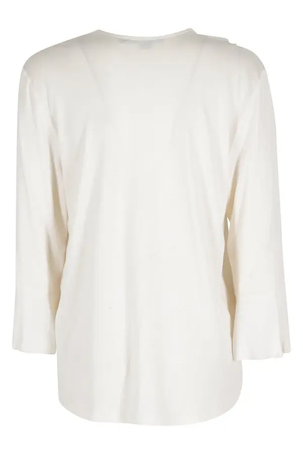 Seventy V-neck Ruffled Blouse - White