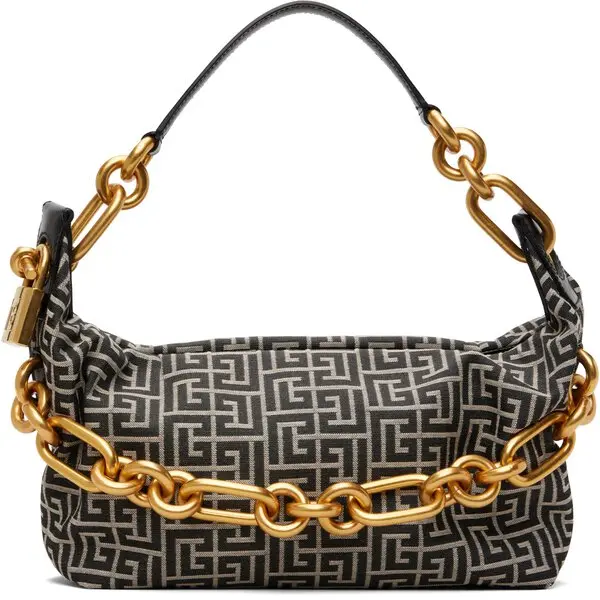 Balmain Sync Medium Chain Linked Handbag - Black