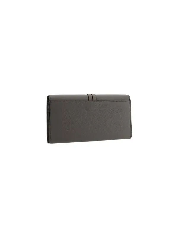 Chloé Logo Charm Laced Wallet - Grey
