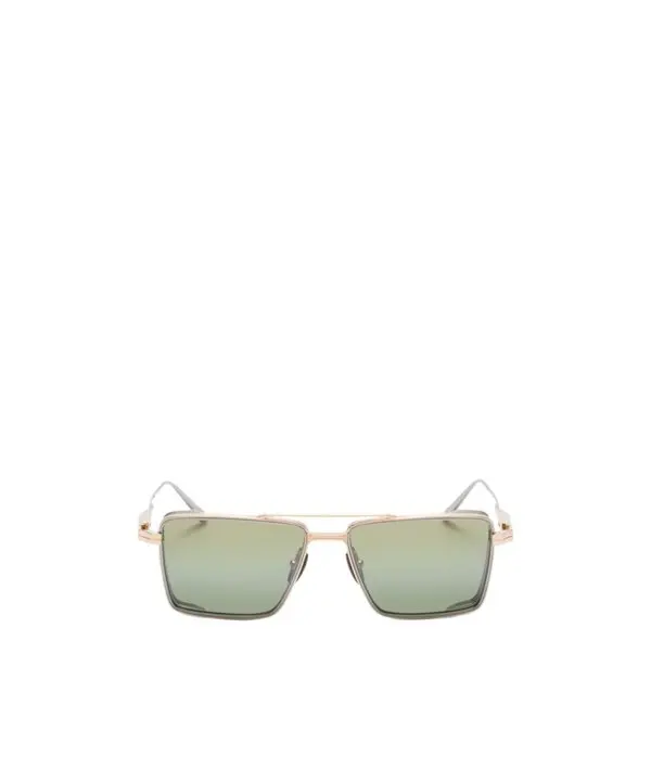 AKONI Geometric D Frame Sunglasses - Gray