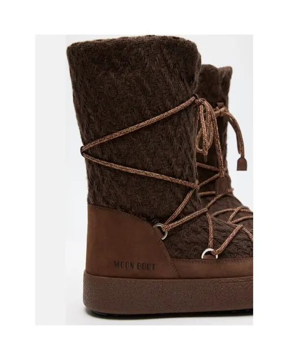 Moon Boot X Guest In Residence Knit Boots - Cocoa