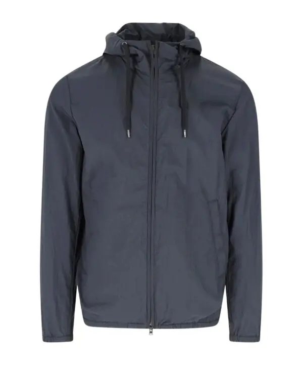 Herno Zip-up Hooded Jacket - Black