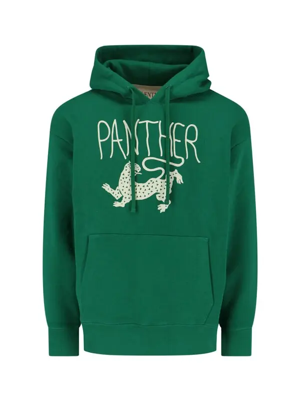 Valentino Garavani V Panther Patch Hooded Sweatshirt