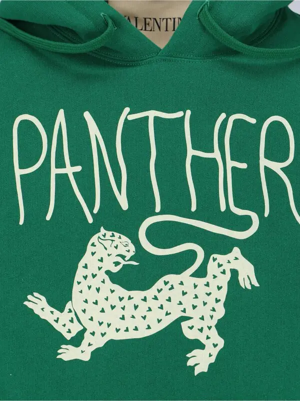 Valentino Garavani V Panther Patch Hooded Sweatshirt