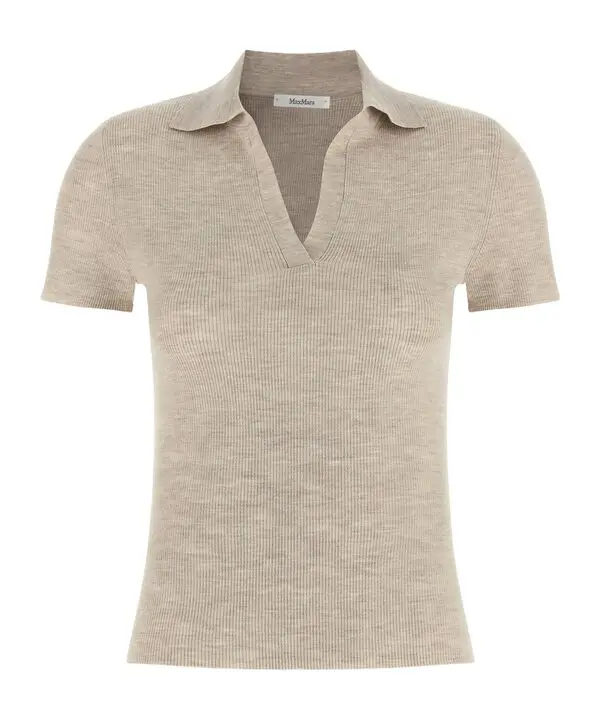 Max Mara Albero Ribbed Short-sleeved Polo Shirt