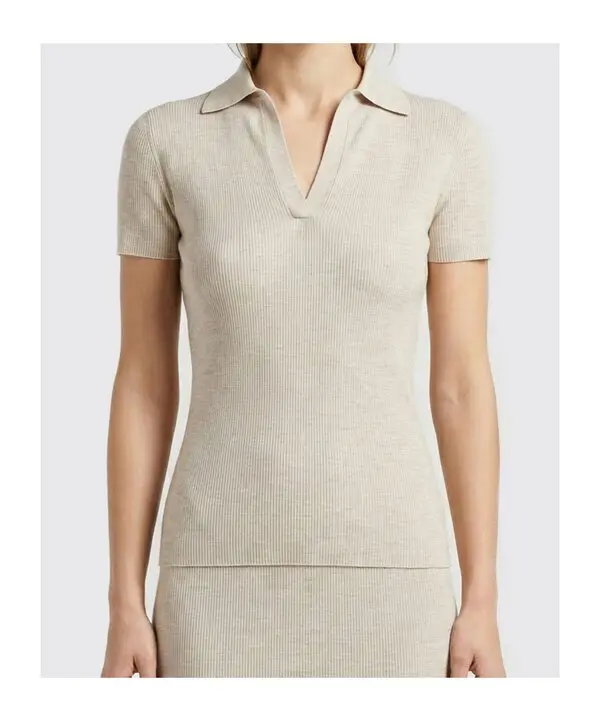 Max Mara Albero Ribbed Short-sleeved Polo Shirt