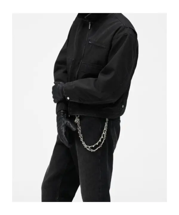 REPRESENT Worker Long Sleeve Jacket - Washed Black