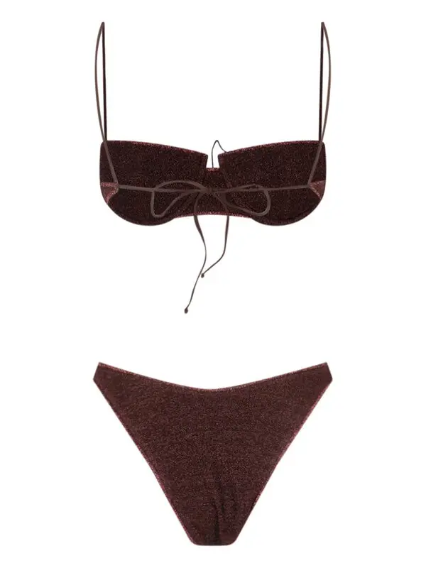 Oseree Metallic Two-piece Swimsuit