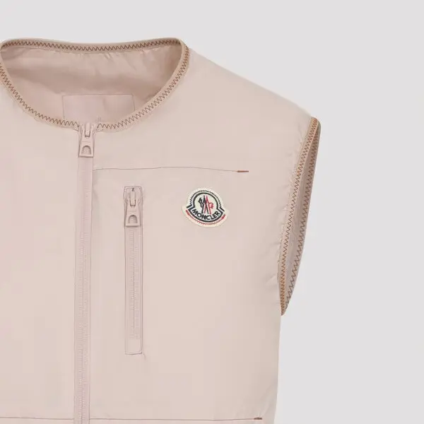 Moncler Alshain Zipped Gilet - Nude