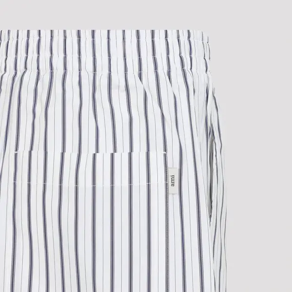 AMI Paris High Waist Striped Shorts