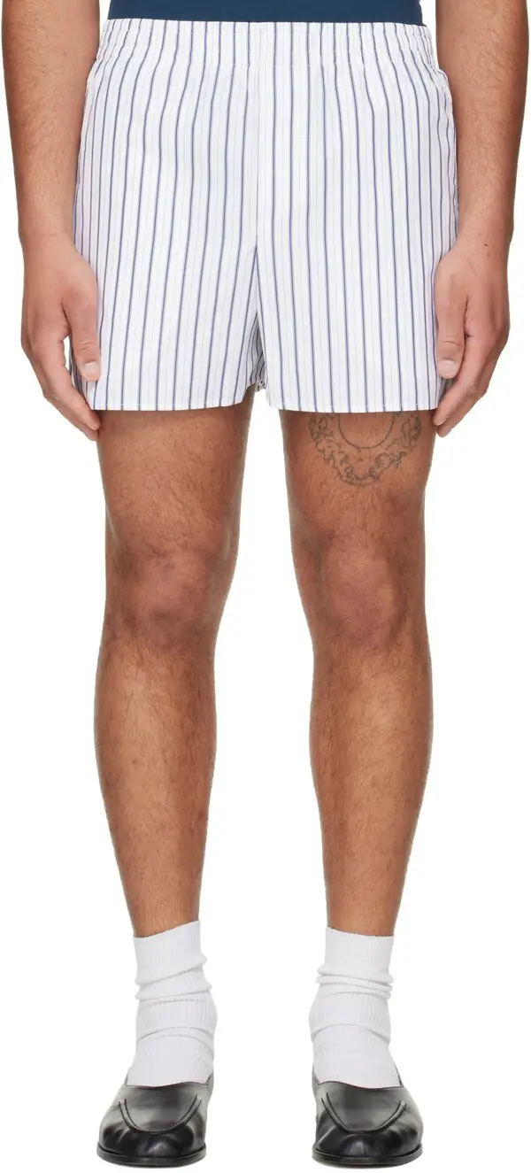 AMI Paris High Waist Striped Shorts