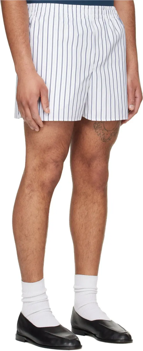AMI Paris High Waist Striped Shorts