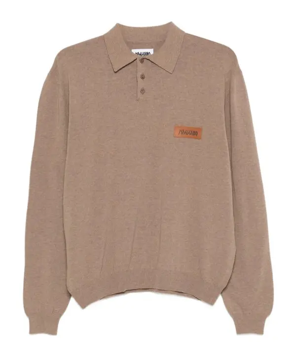 MAGLIANO Long-sleeved Knitted Polo Shirt