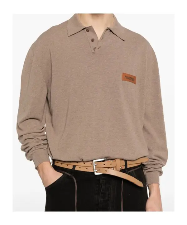MAGLIANO Long-sleeved Knitted Polo Shirt